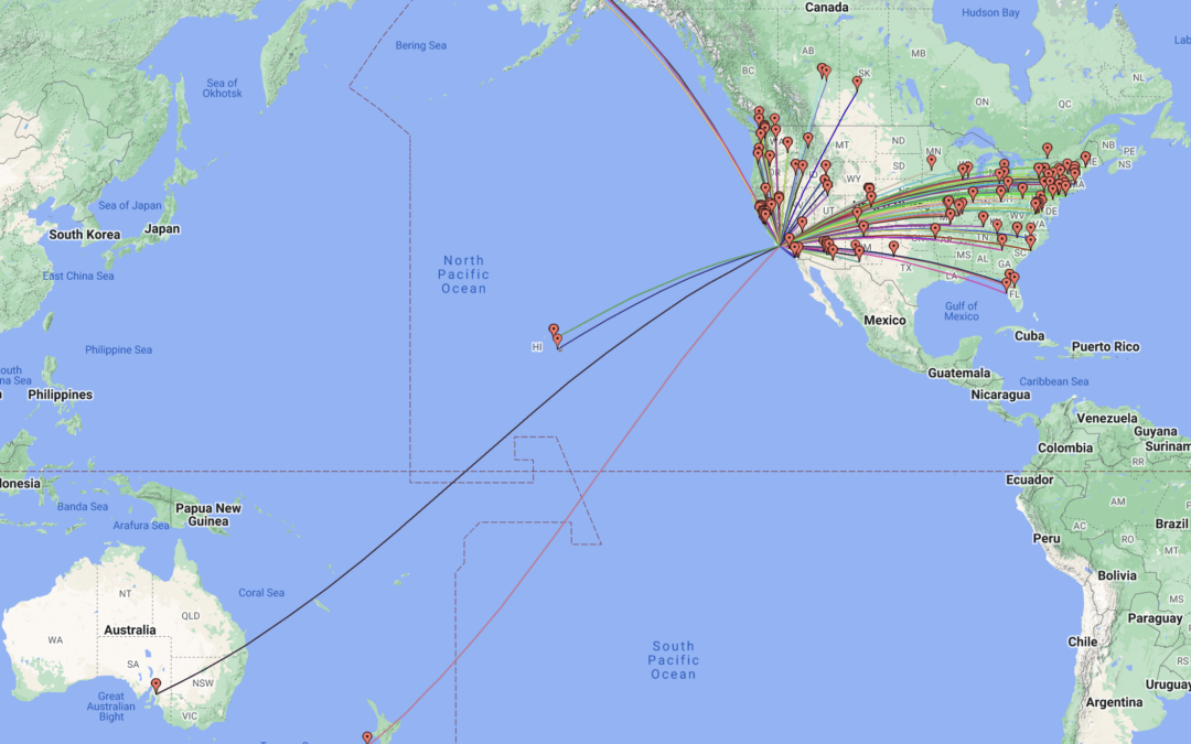 Live WSPR-zero TX Map | WSPR-zero